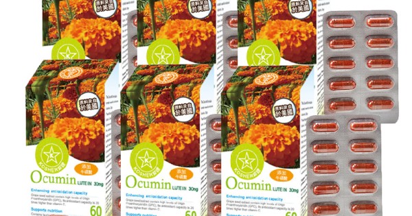 【特惠六入組合】 Ocumin 愛可明葉黃素膠囊 60顆 (KOSHER葉黃素+牛磺酸)
